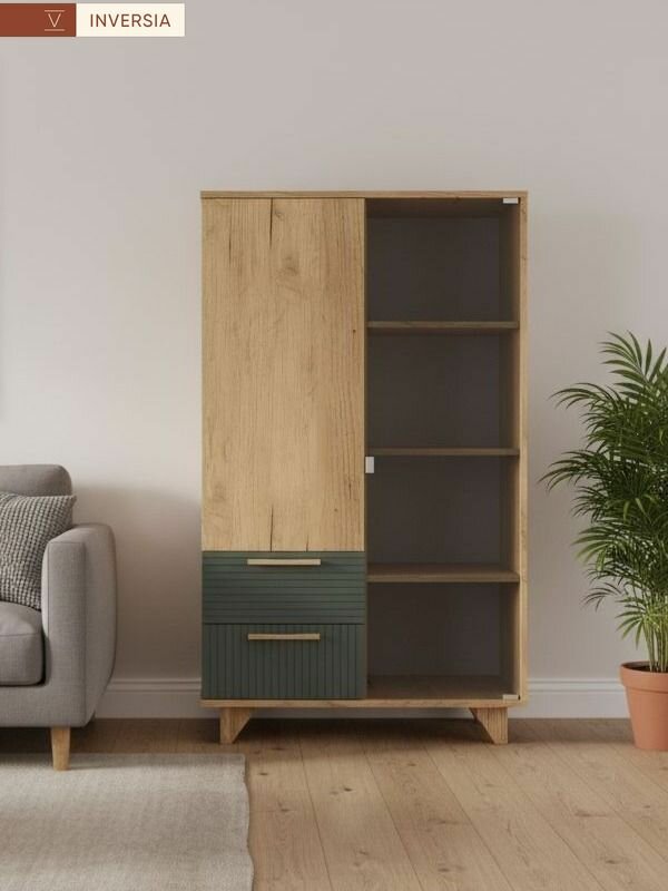 "Гард" Шкаф-Витрина Дуб вотан/Можжевельник