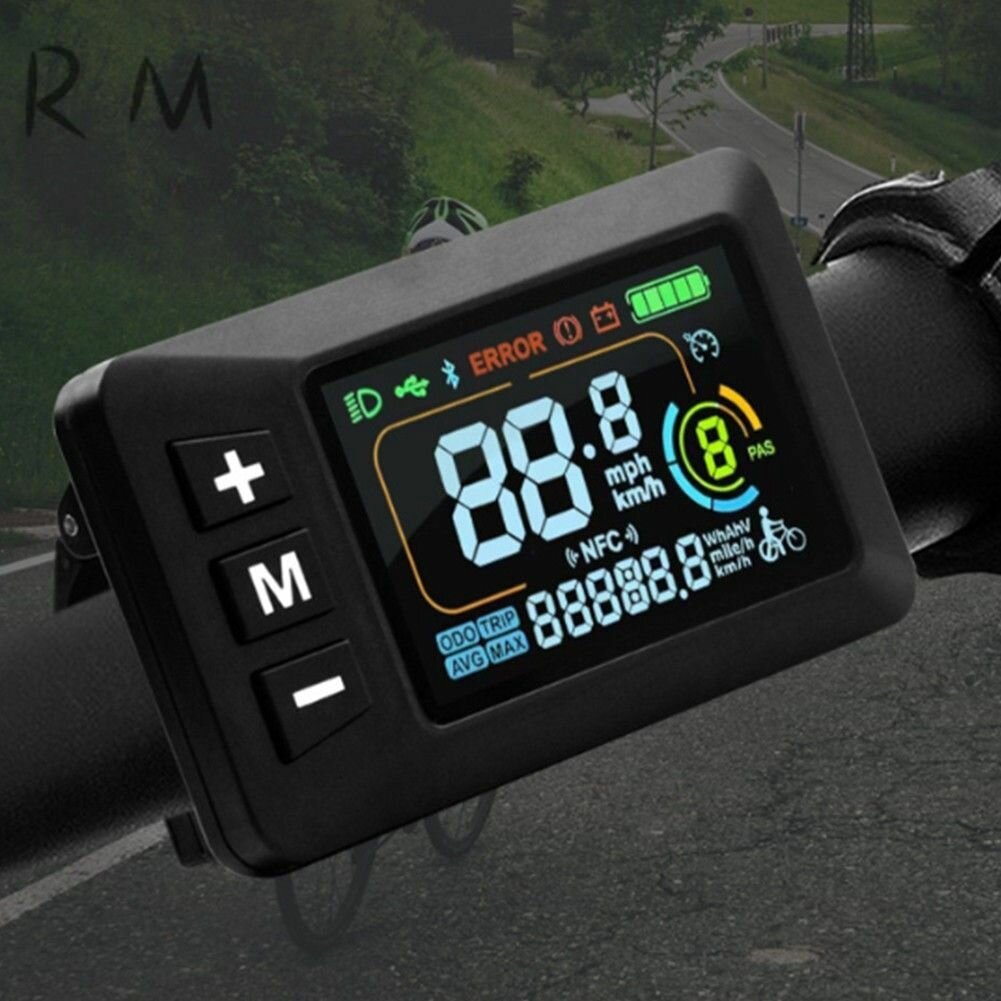 OZ-EWYD Дисплей Электронного велосипеда 24V 36V 48V 60V ЖК-дисплей с 5-Контактным Кабелем и Световой Линией