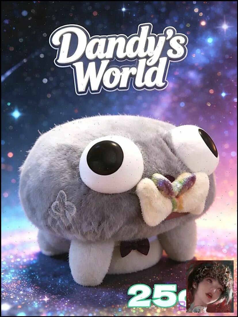 Dandy's World Pebble Мягкая игрушка Roblox Мир Денди Съёмная Бант
