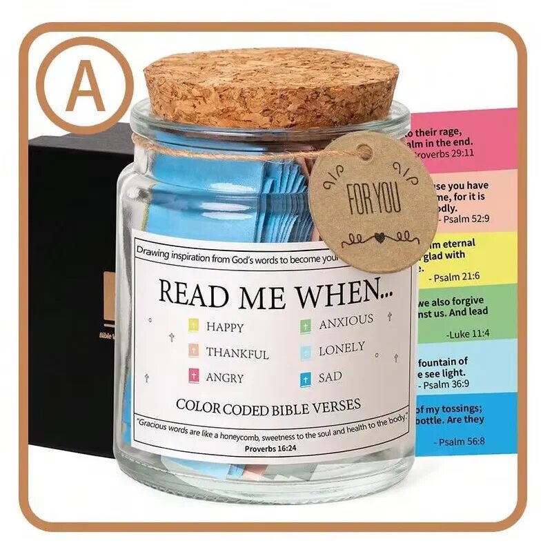 Банка со стихами из Библии, немецкое, испанское, английское Священное Писание, молитва, декор, позитивное мышление, эмоциональная поддержка, подарок для хранения Священных Писаний
