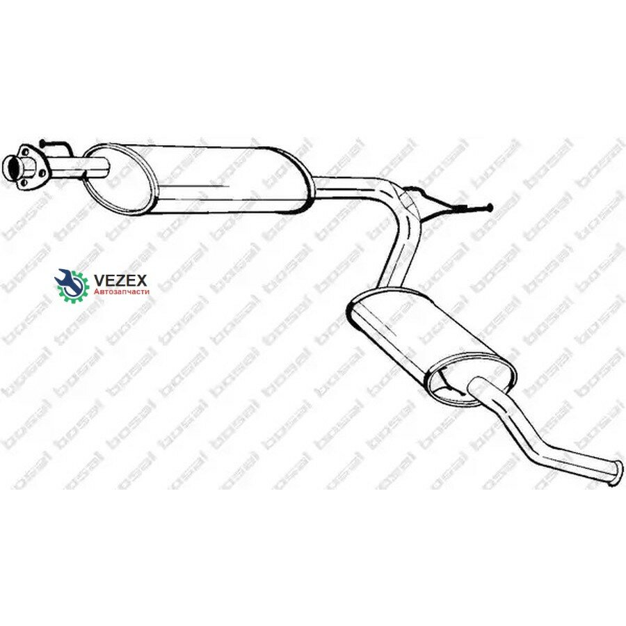BOSAL 283-581 Глушитель (задняя часть)