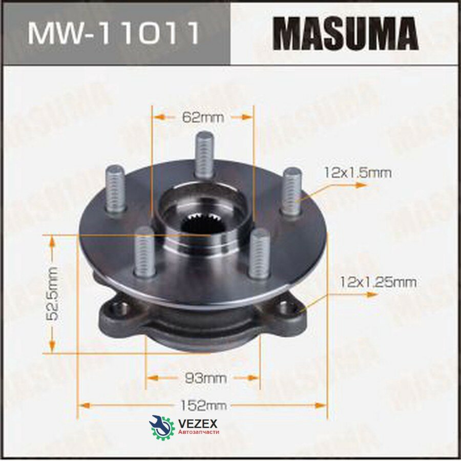 MASUMA MW-11011 к-кт подшипника ступицы! передний в сборе\Toyota Camry