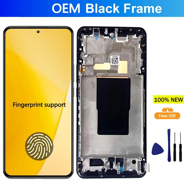 6,67-дюймовый новый дисплей для Xiaomi 12T, ЖК-дисплей, преобразователь сенсорного OEM Black Frame