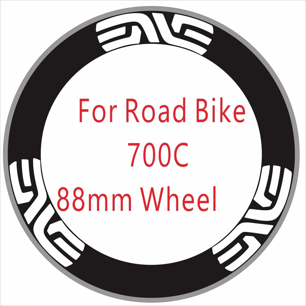 Наклейки на колесо для шоссейного велосипеда 700c, 88mm White