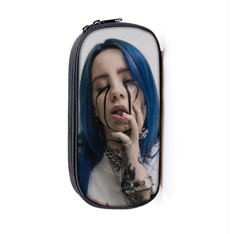 Billie eilish lyric artwork pen holder with waterproof nylon for art lovers style d1