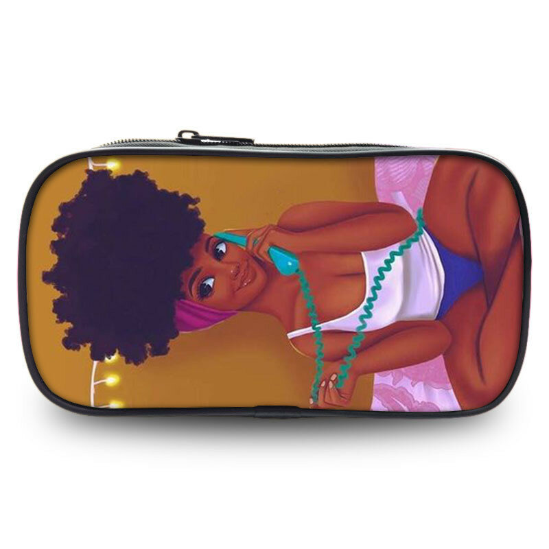 Карандашница для детей casual с прочным нейлоновым материалом для школьных принадлежностей и подарка purple