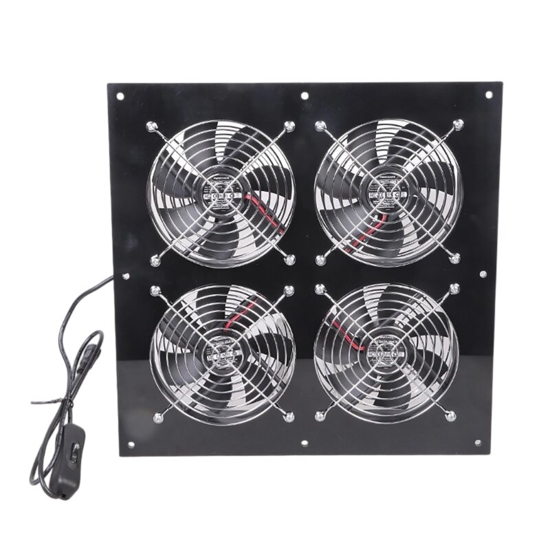 DC12V 4 Вентилятора Охлаждающий Вытяжной Вентилятор с кнопкой Для эффективного удаления тепла И запаха На Кухнях, В помещениях для домашних животных, Теплицах IP67