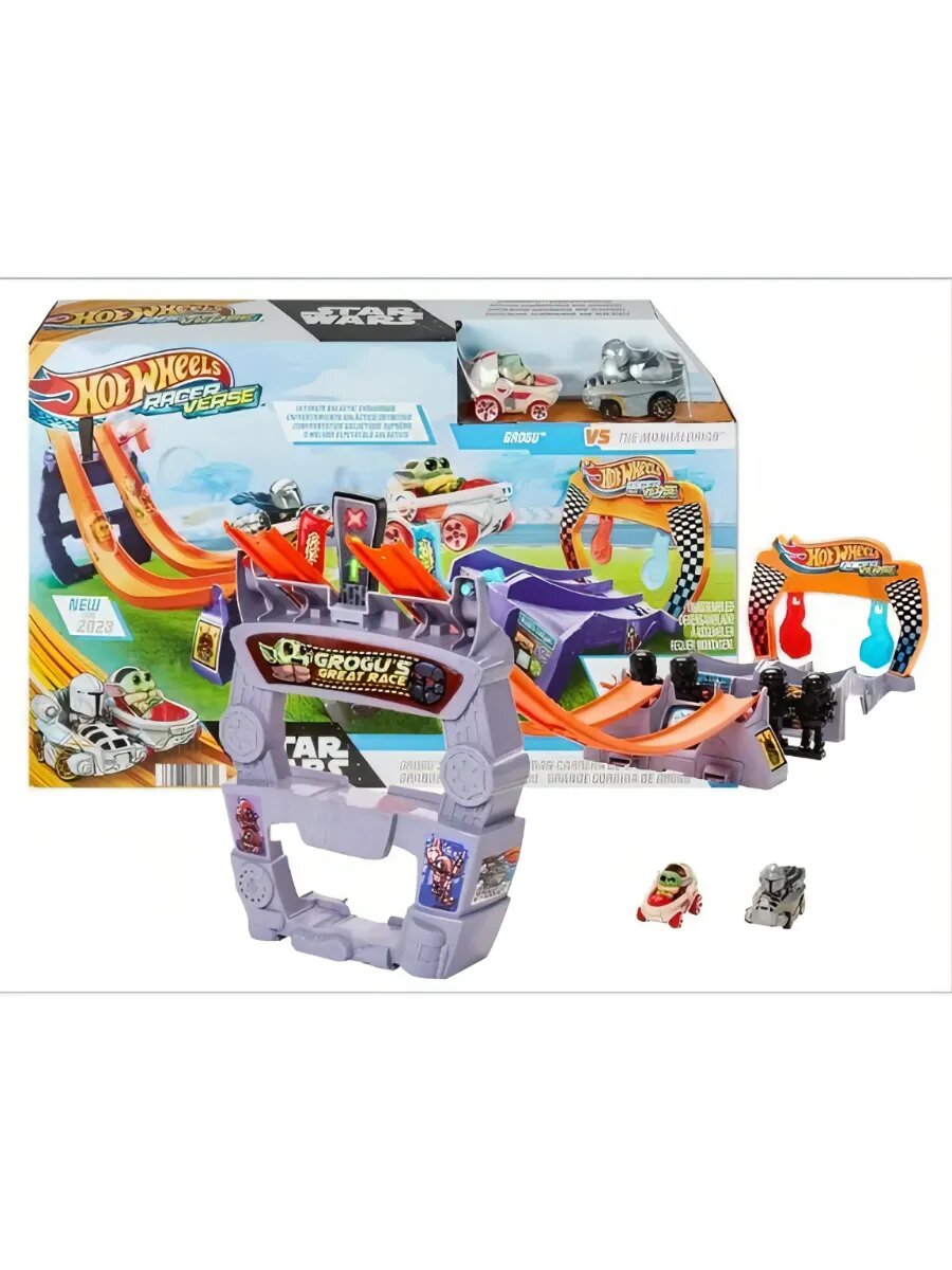 Игровой набор Hot Wheels HPL32 Star Wars Большой гоночный трек Грогу Racerverse