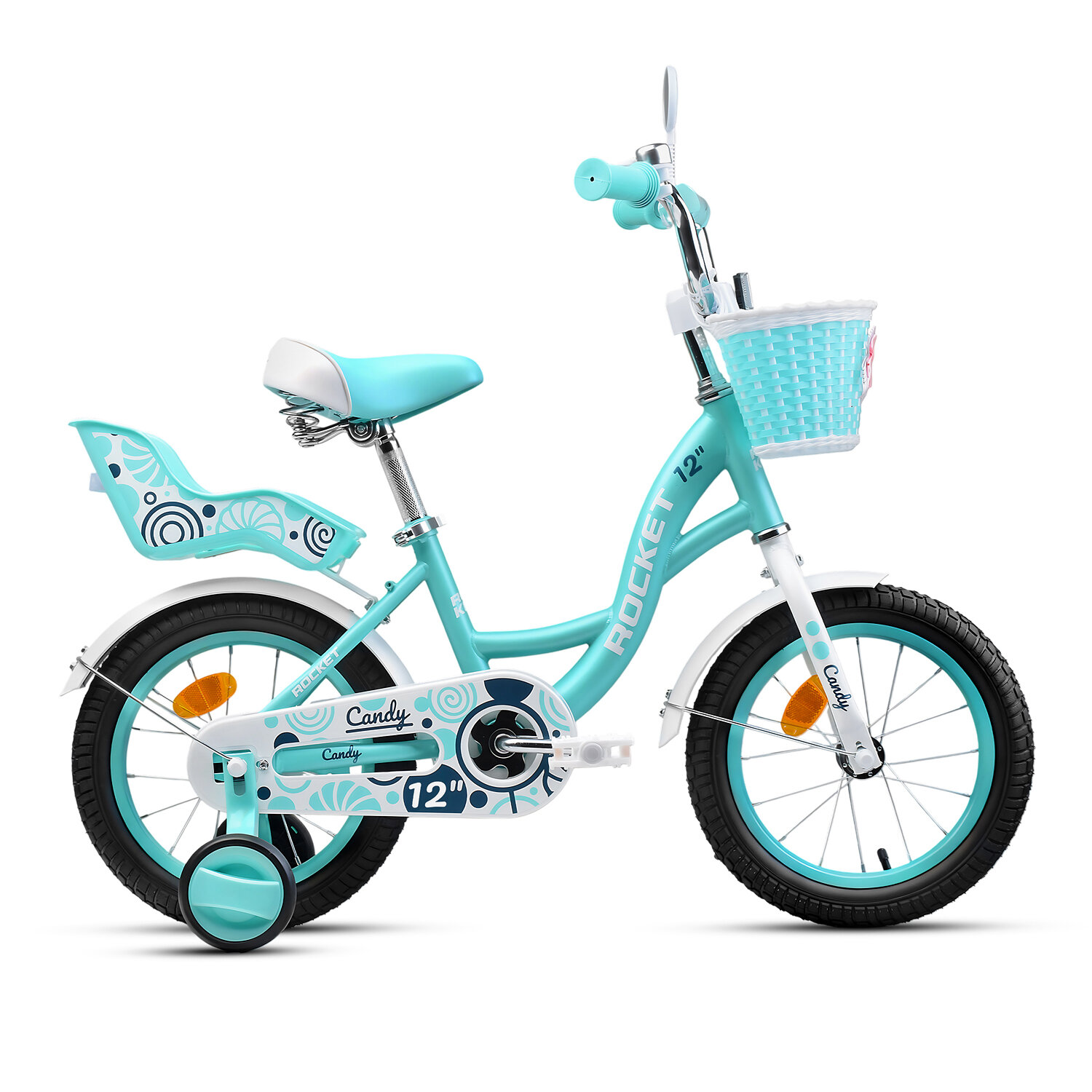 Велосипед Rocket Candy 12", для девочек, 1 скорость, ножной тормоз, надувные колеса