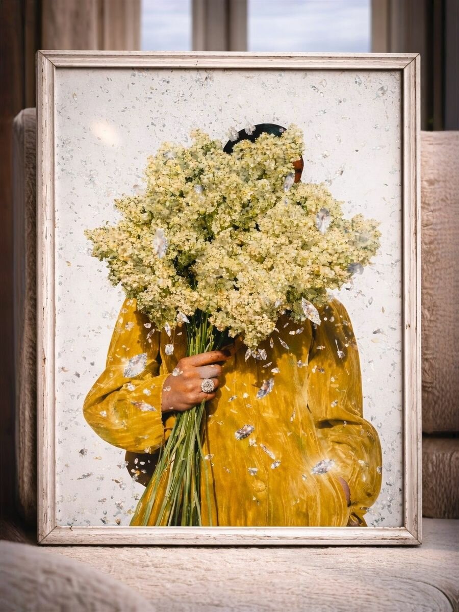 Постер на стену 30*40 с цветами интерьерная картина букет, постер на кухню и в гостиную