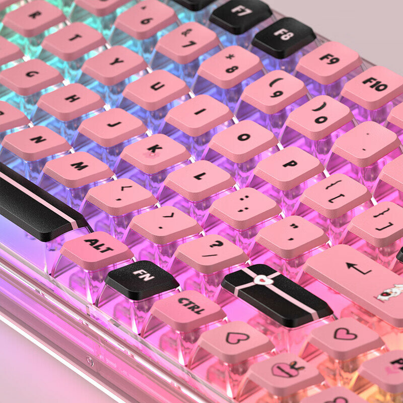 Механическая клавиатура MageGee Micro-Glow с подсветкой RGB, 84 клавиш, сменные прозрачные ключи и кристаллическими