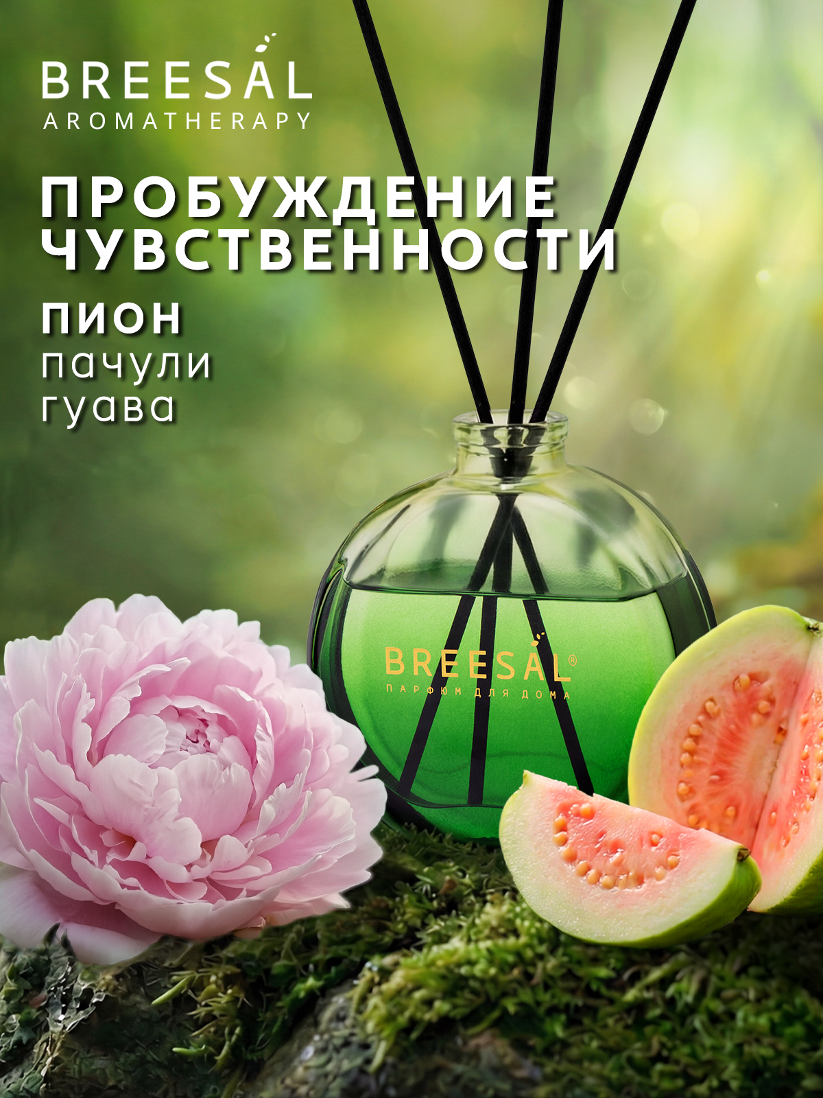 Диффузор для дома с палочками Breesal Arome Sticks Ароматизатор для дома, Пробуждение чувственности 70 мл