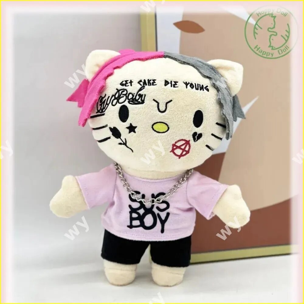 Эксклюзивная плюшевая кукла Lil Peep Hello Kitty, мягкое украшение Happy Doll