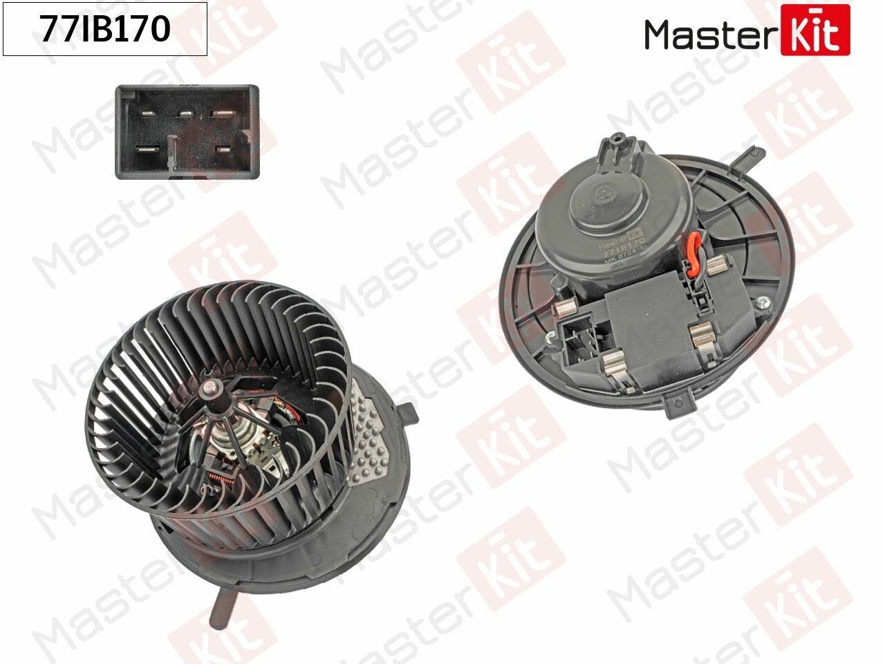 Вентилятор салона Skoda OCTAVIA II 1Z3 1Z5/Volkswagen JETTA IV 162 163 AV3 AV2 2004 MasterKit 77IB170