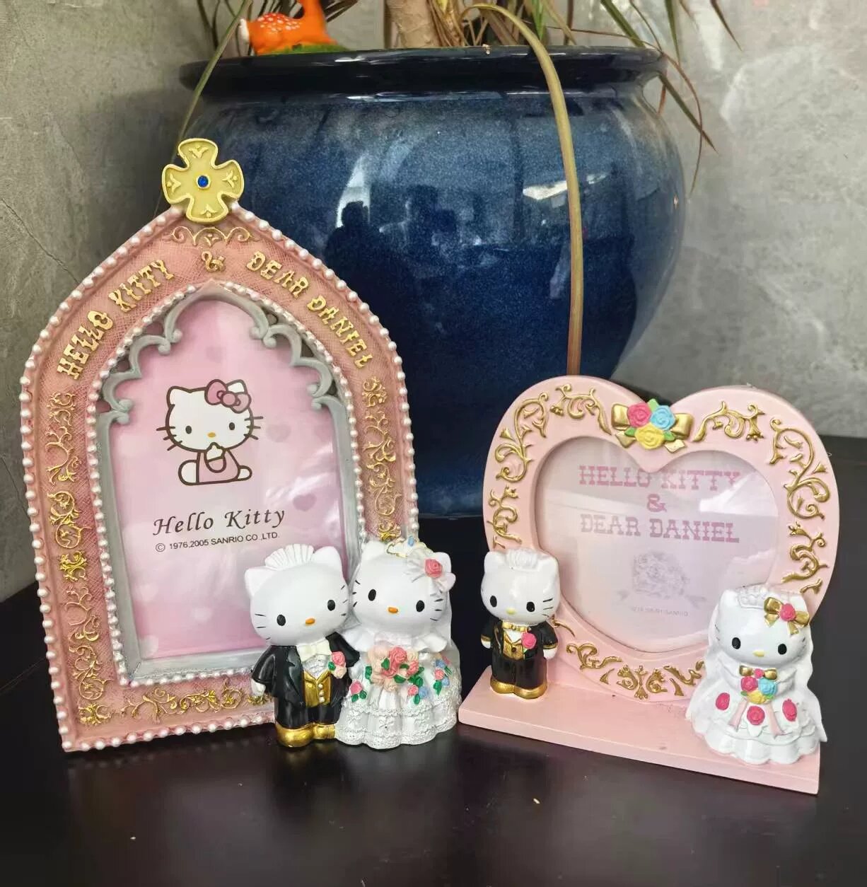 Набор кадров Polaroid 5 и 3 дюйма в форме сердца с рисунком Hello Kitty, черный цвет, резиновые, подарок на годовщину