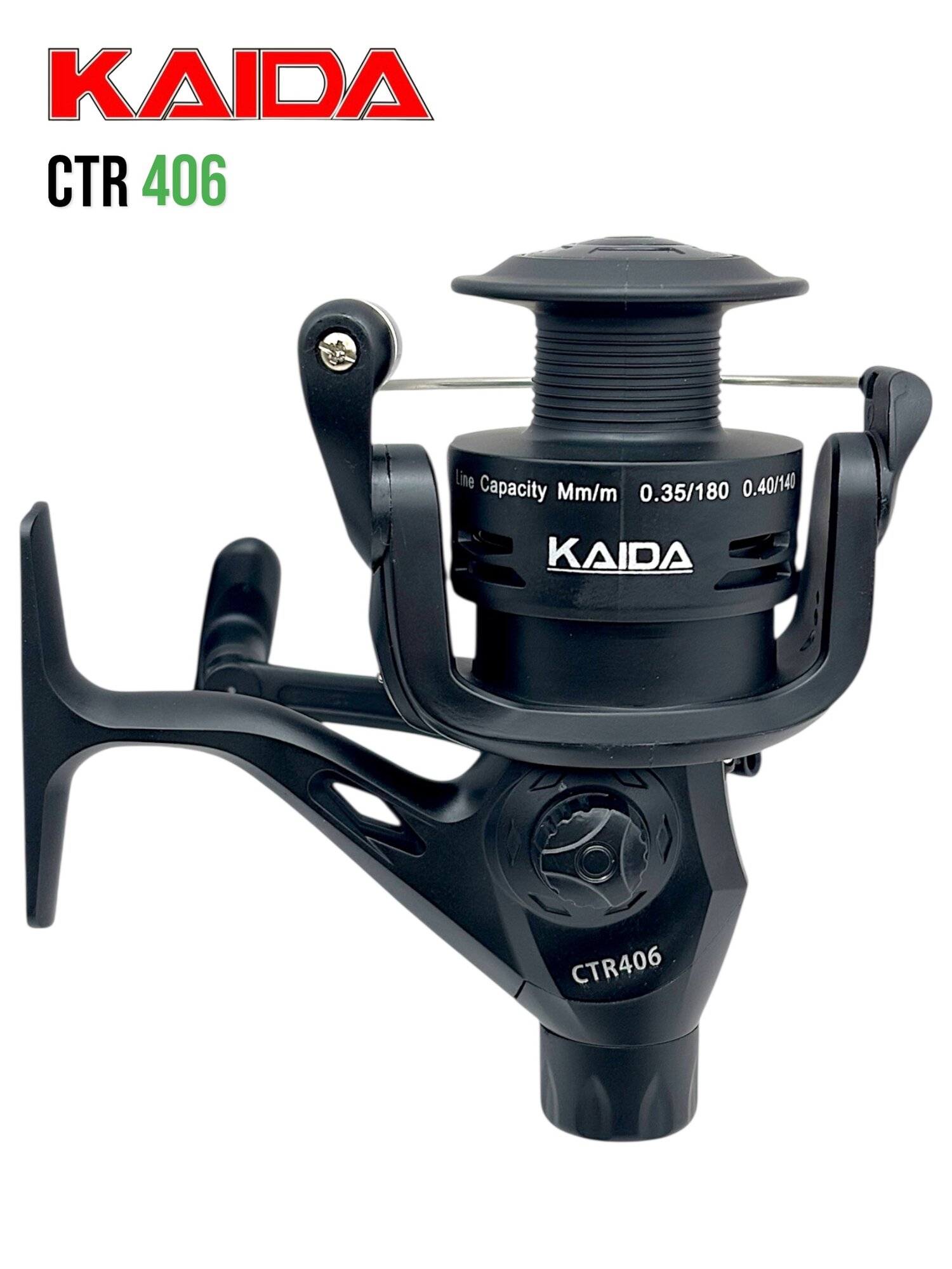 Катушка Kaida CTR406 6 подшипников пластиковая шпуля 4000 на спиннинг, фидер, донку, удочку кайда