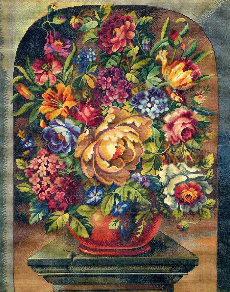 Набор для вышивания Eva Rosenstand #12-531 Букет в вазе, Счетный крест, 63 x 79 см