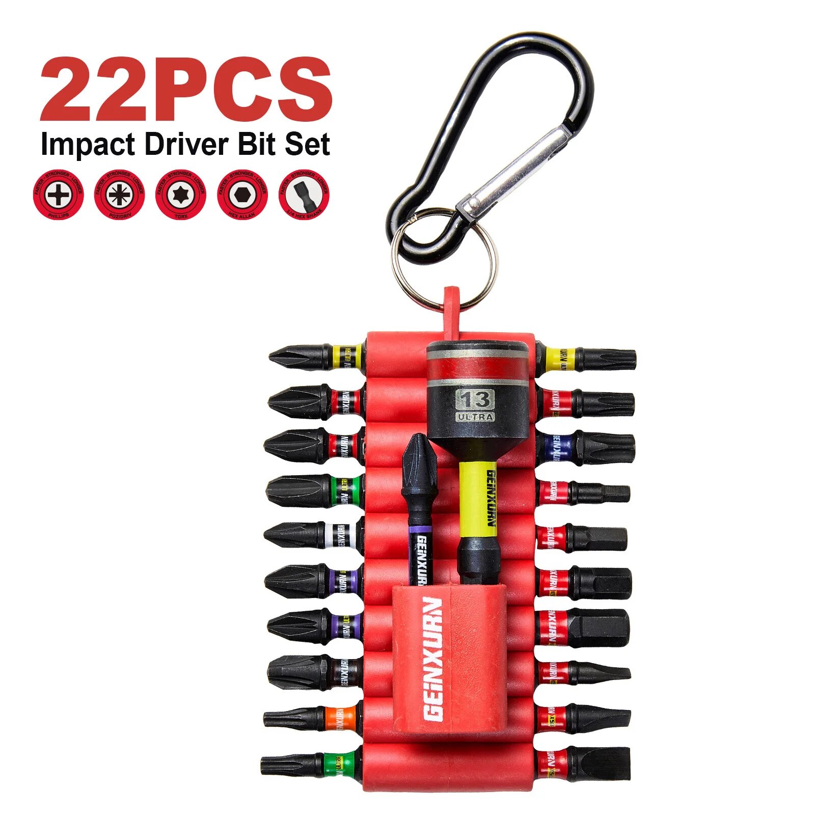 Набор магнитных отверток Geinxurn 1/2 дюйма 22PCS-13SK