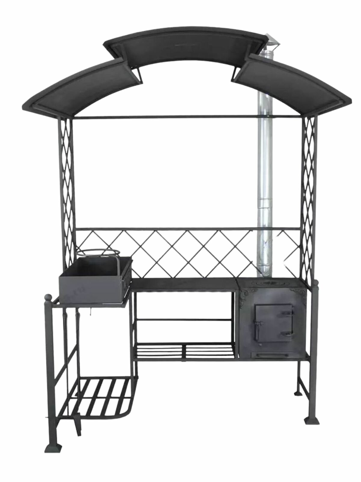 Мангал беседка с крышей Ромб 3мм