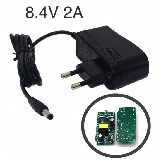 Зарядное устройство 8.4V 2A разъем DC2.1