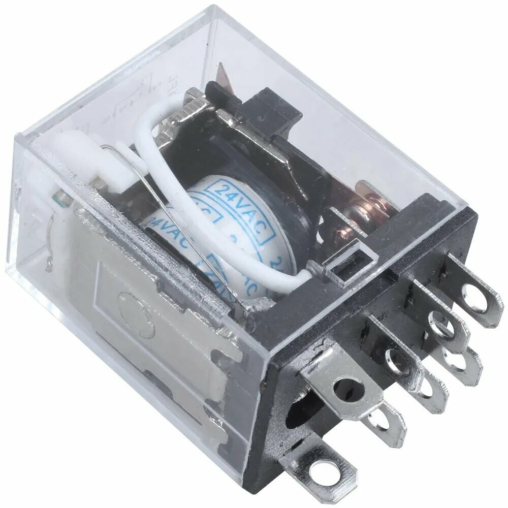 JQX-13F LY2 AC 24V катушка 8-контактный DPDT красный светодиод электромагнитное реле