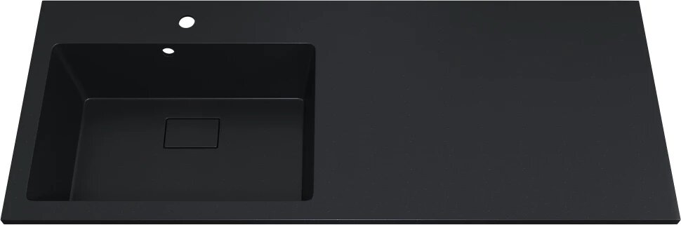 Раковина Uperwood Cosmos RCosmos120LU 120x48 см L, над стиральной машиной, без кронштейнов, уголь
