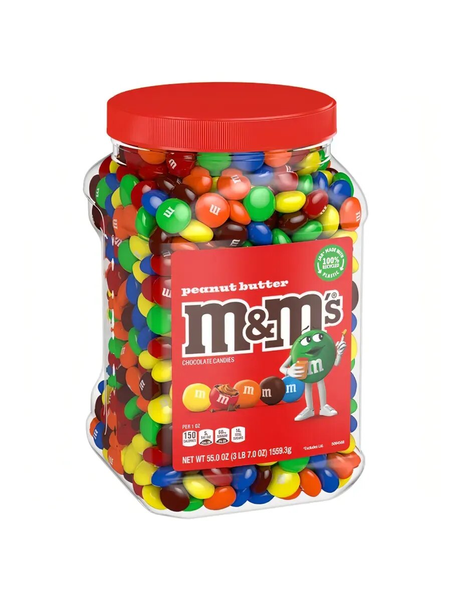 Конфеты M&M'S "Peanut Butter", молочный шоколад, арахисовое масло, 1559г