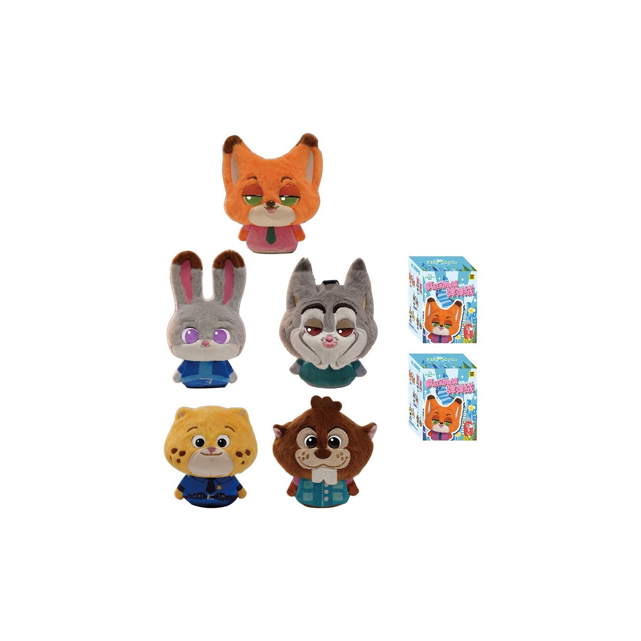 TOP TOY Disney Zootopia 2 Бархат Украшение Слепые коробки 1 Слепой бокс Целая коробка 4 шт