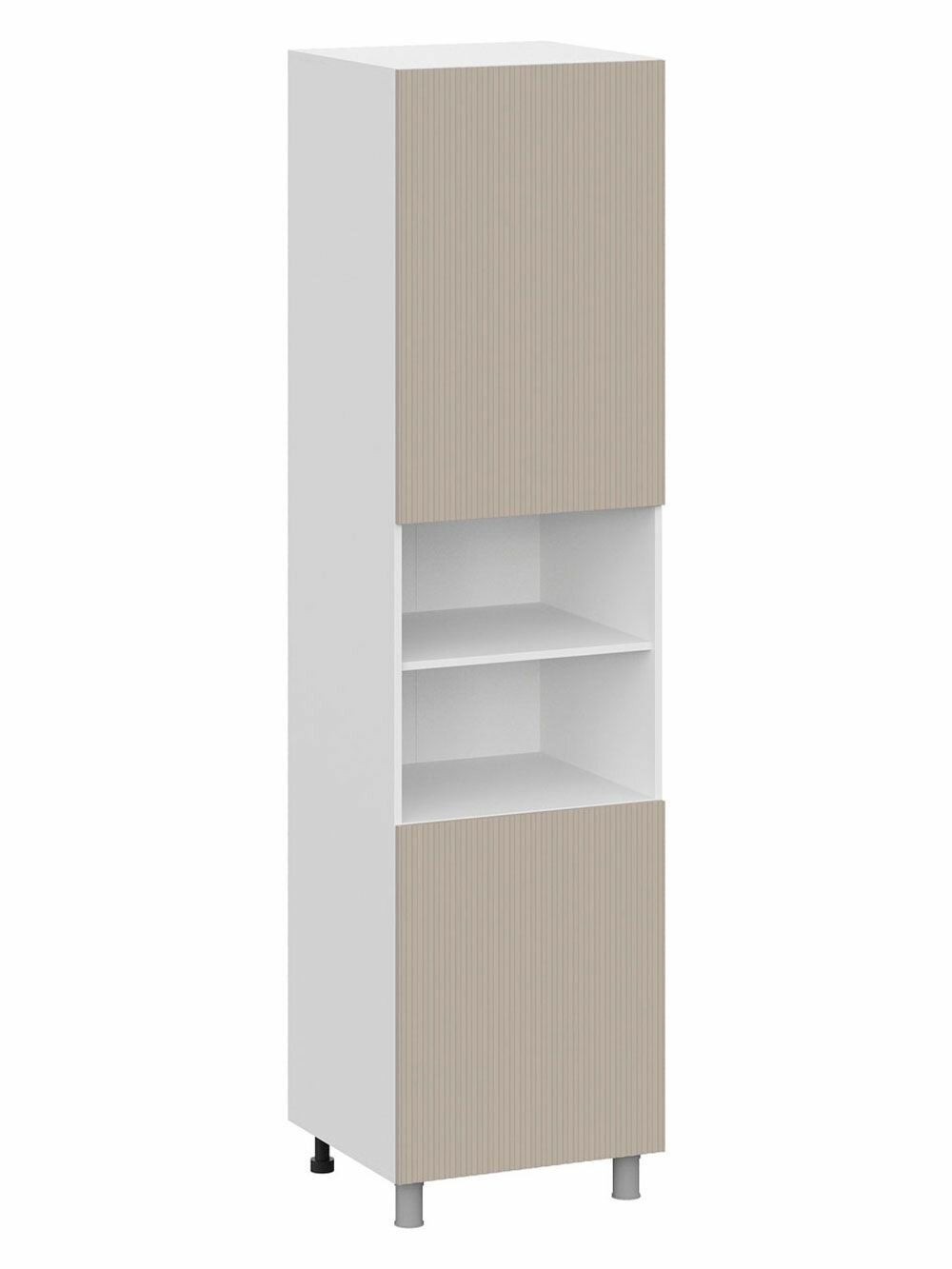 Кухонный модуль напольный, пенал под духовку Стайер 60х56.2х233.2 см, Белый / Меланж