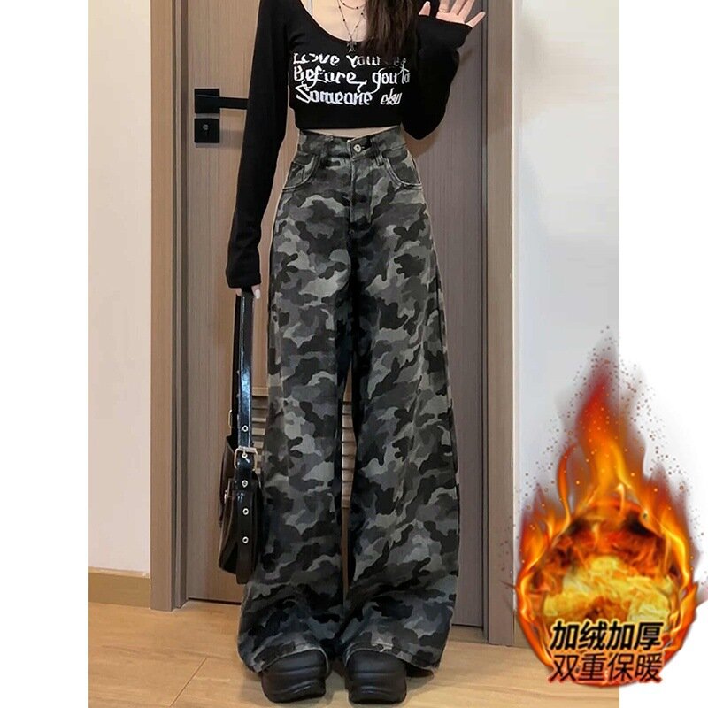 LI Mall Джинсы для полных маленьких бегунов с флисом девятидневные прямые деним