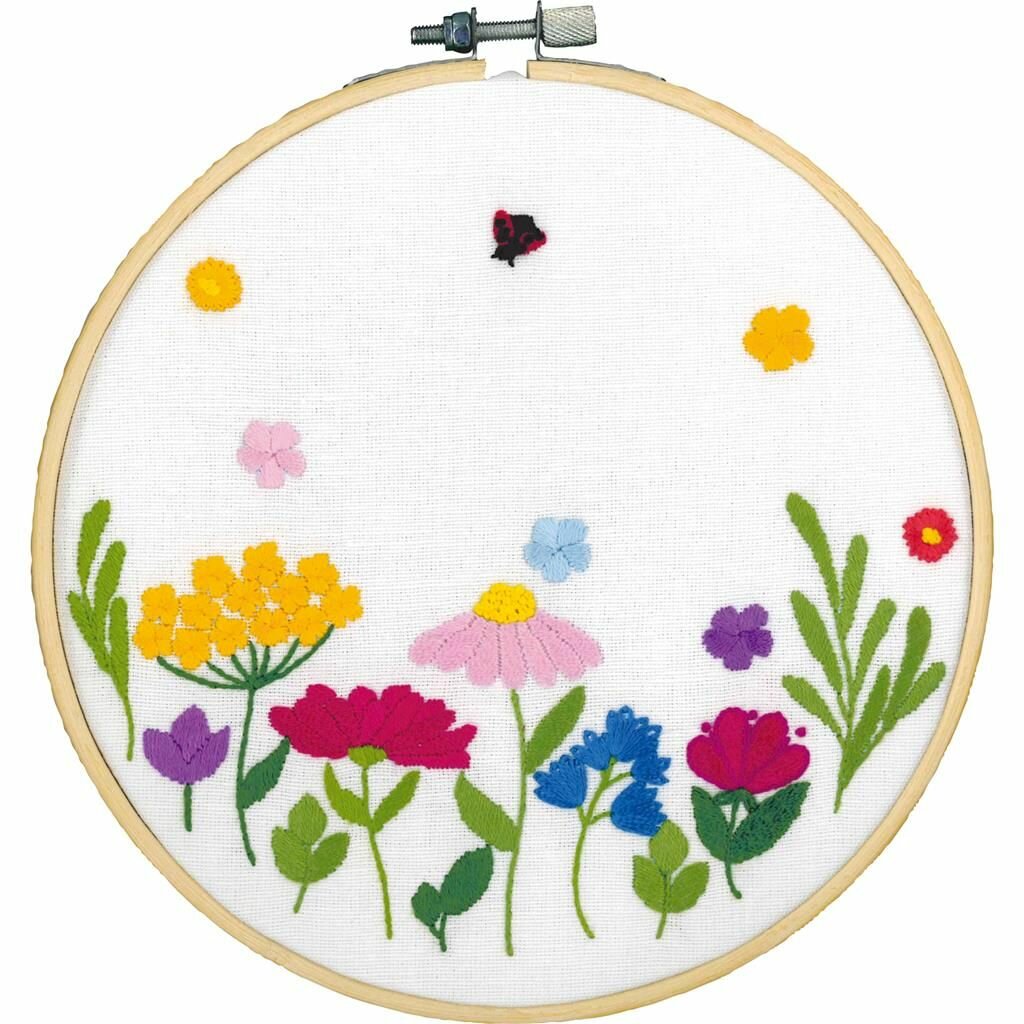 PN-0222902 Набор для вышивания гладью Vervaco "Летние цветы"