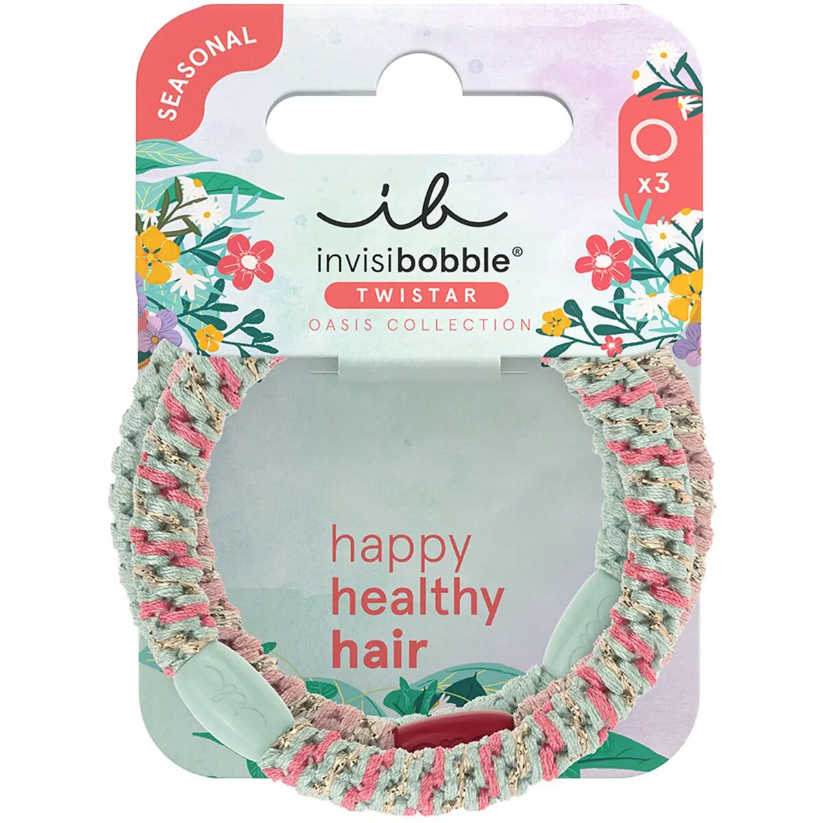 Резинка для всех типов волос Twistar Oasis, 3 шт (Invisibobble, Hair Tie)