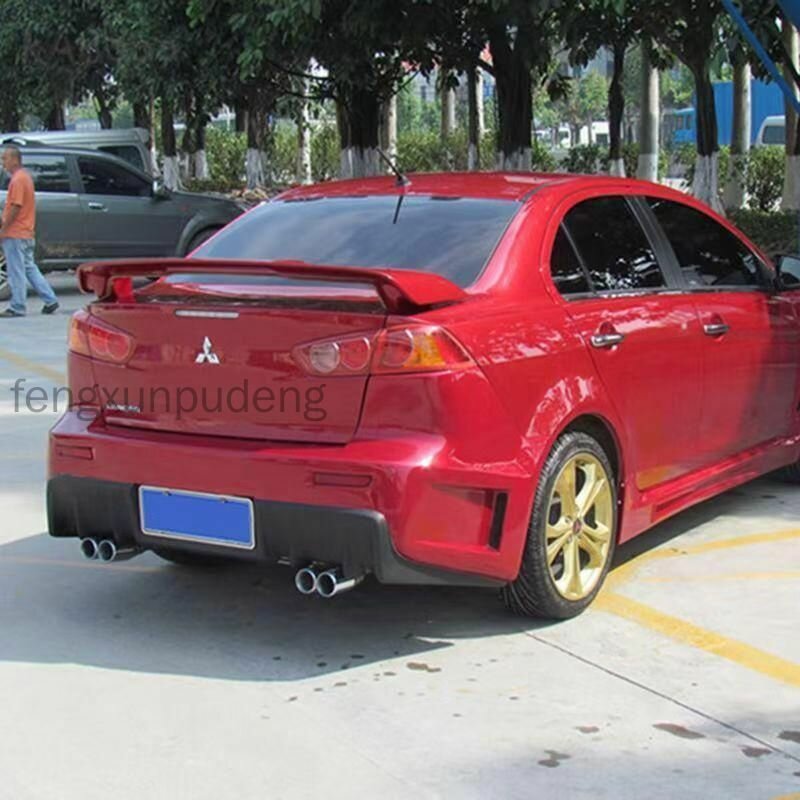 Спойлер qiamgyu для Mitsubishi Lancer 10 (2.0), для задней части кузова, окрашенный в красный цвет — замена и обновление экстерьера