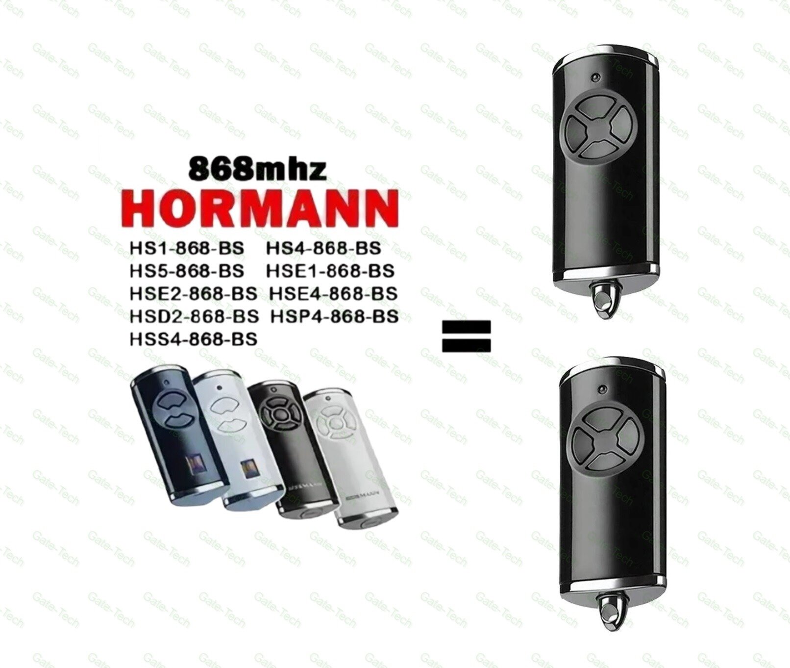 Пульт для ворот и шлагбаумов HORMANN HSE4-BS 868 серии BiSecure, брелок передатчик Хорман bs - 2 штуки