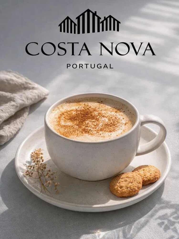 Чайная пара с блюдцем белая Costa Nova "Salt" 1 шт, 220 мл. Ударопрочная, профессиональная керамика. Португалия
