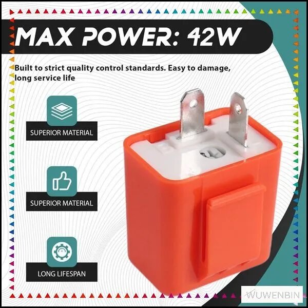 Эксклюзивное реле мигания на 12 В для мотоцикла, двухконтактный светодиодный указатель поворота регулируемый