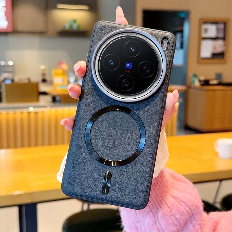 Чехол Для Vivo X200/Виво X200, soft touch, чехол-кардиомонитор, искусственная кожа, поликарбонат (PC), защита камеры, ударопрочный, усиленные углы, Vivo, Vivo X200, black,