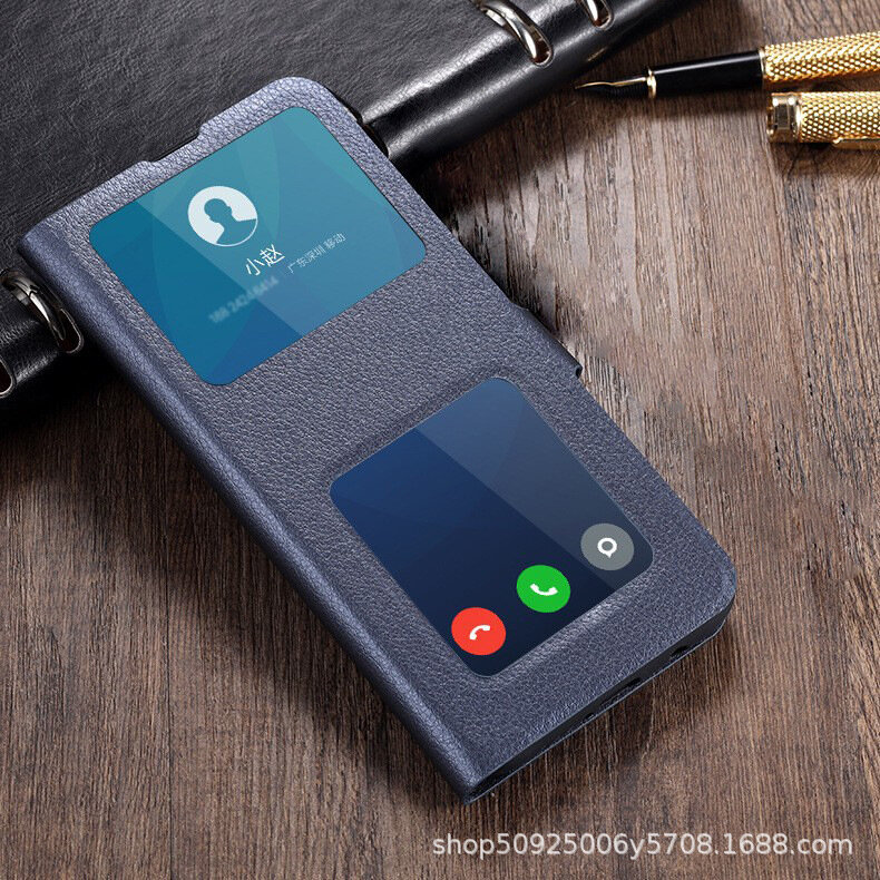 Чехол MyPads "MyPads", для Samsung S20+, с окном вызова, синий