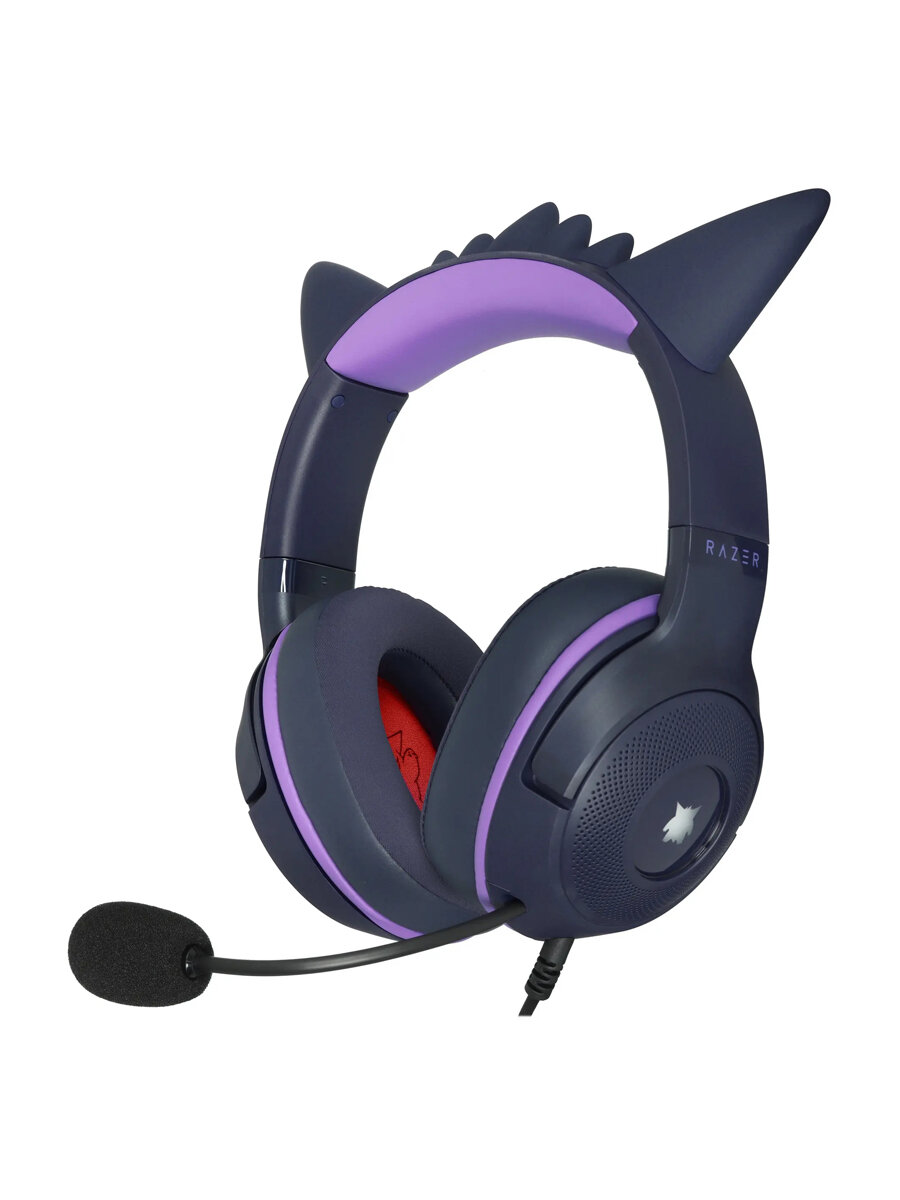 Razer Kraken Kitty V2 Gengar Edition, фиолетовый/розовый, проводные игровые наушники
