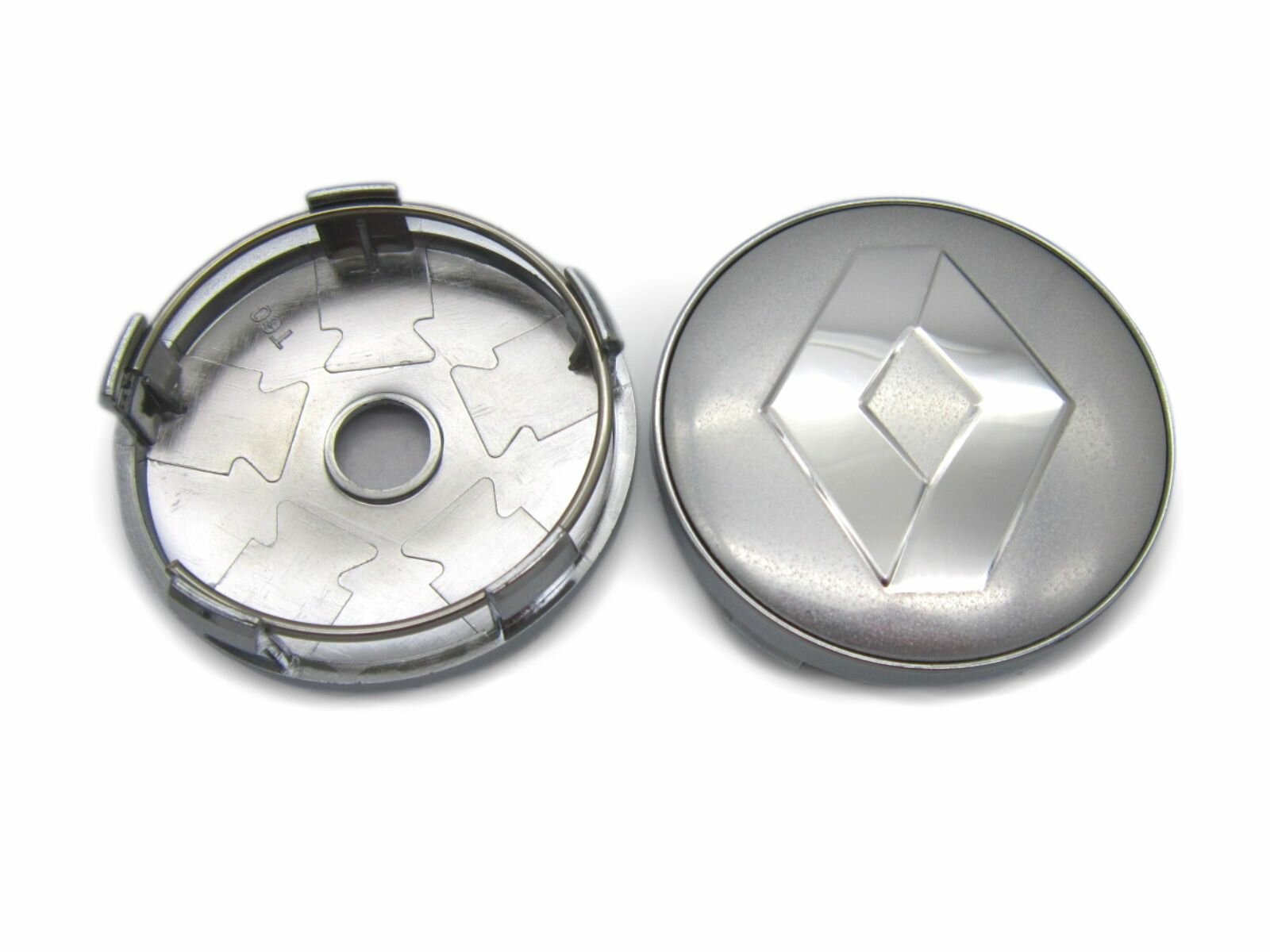 Колпачок заглушка на литой диск Renault full chrome 60/56/9 мм, 1 шт.