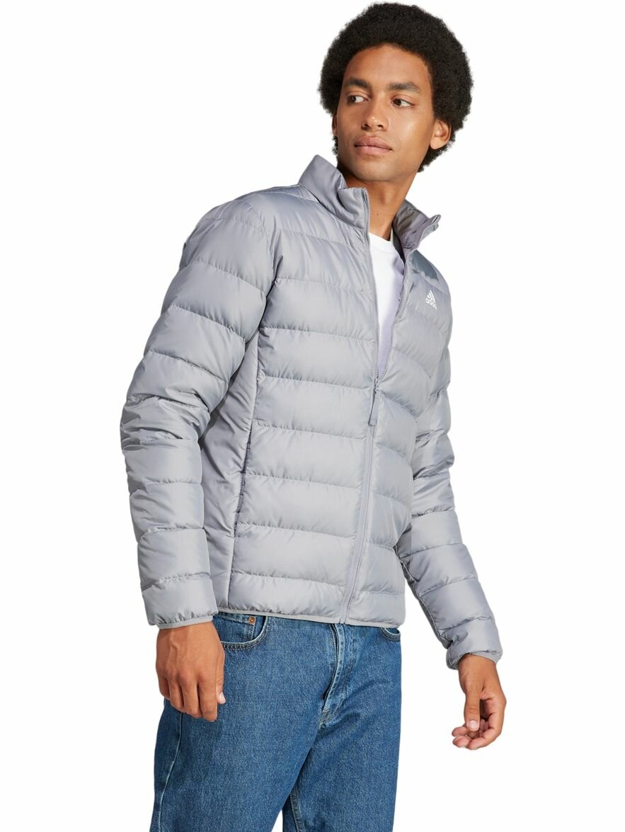 Пуховик adidas Essentials Light Down Jacket, размер M INT, серый — фото 1
