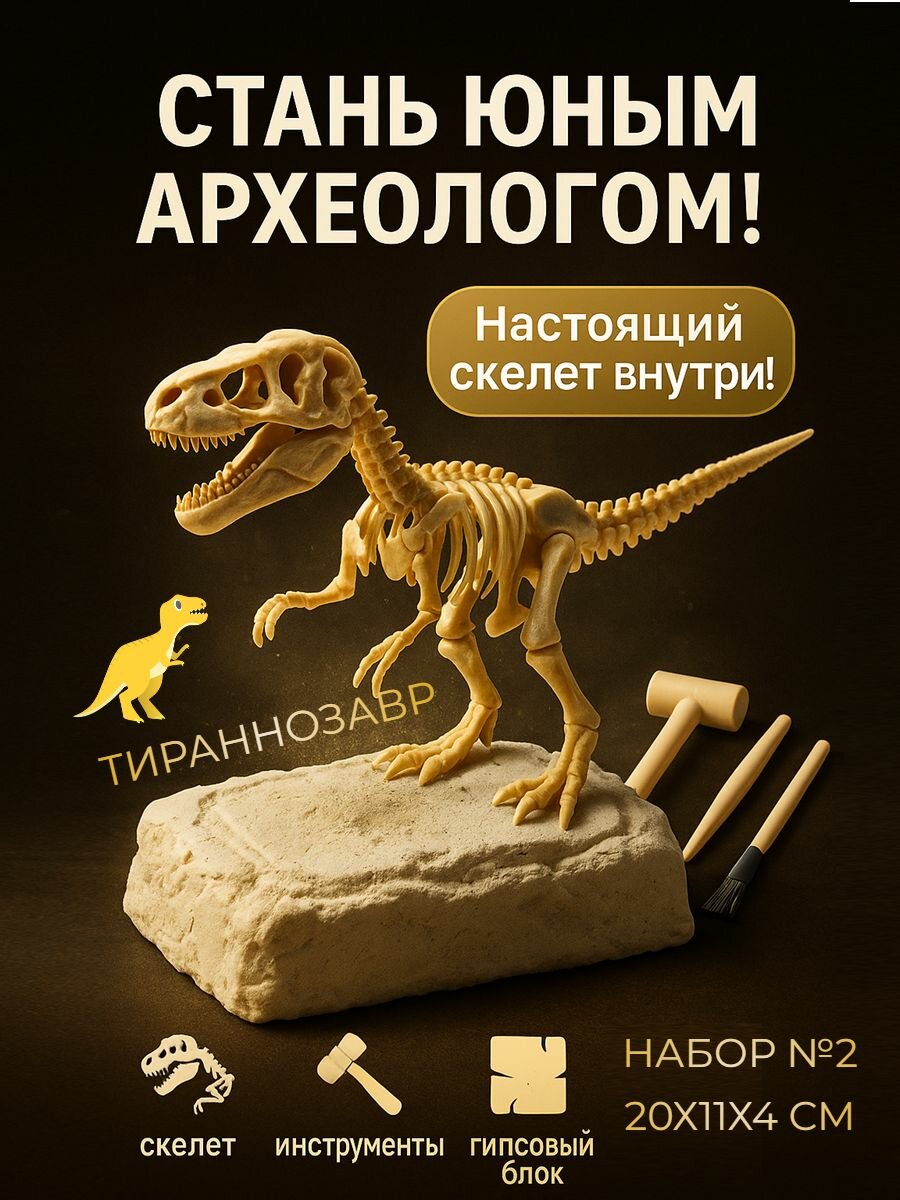 Раскопки динозавров для мальчиков для девочек набор новогодний для детей