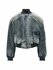 Куртка BALENCIAGA Faded-effect denim bomber jacket, размер 48, blue