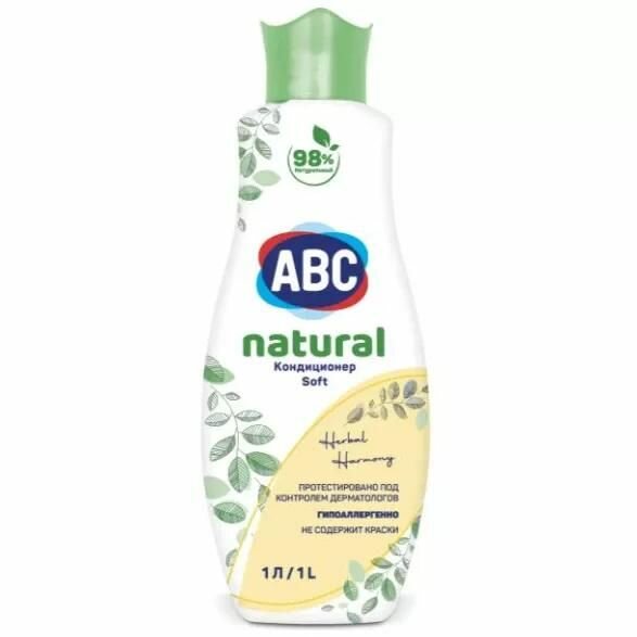 Кондиционер для белья ABC Натуральный. "Гармония трав" 1 л