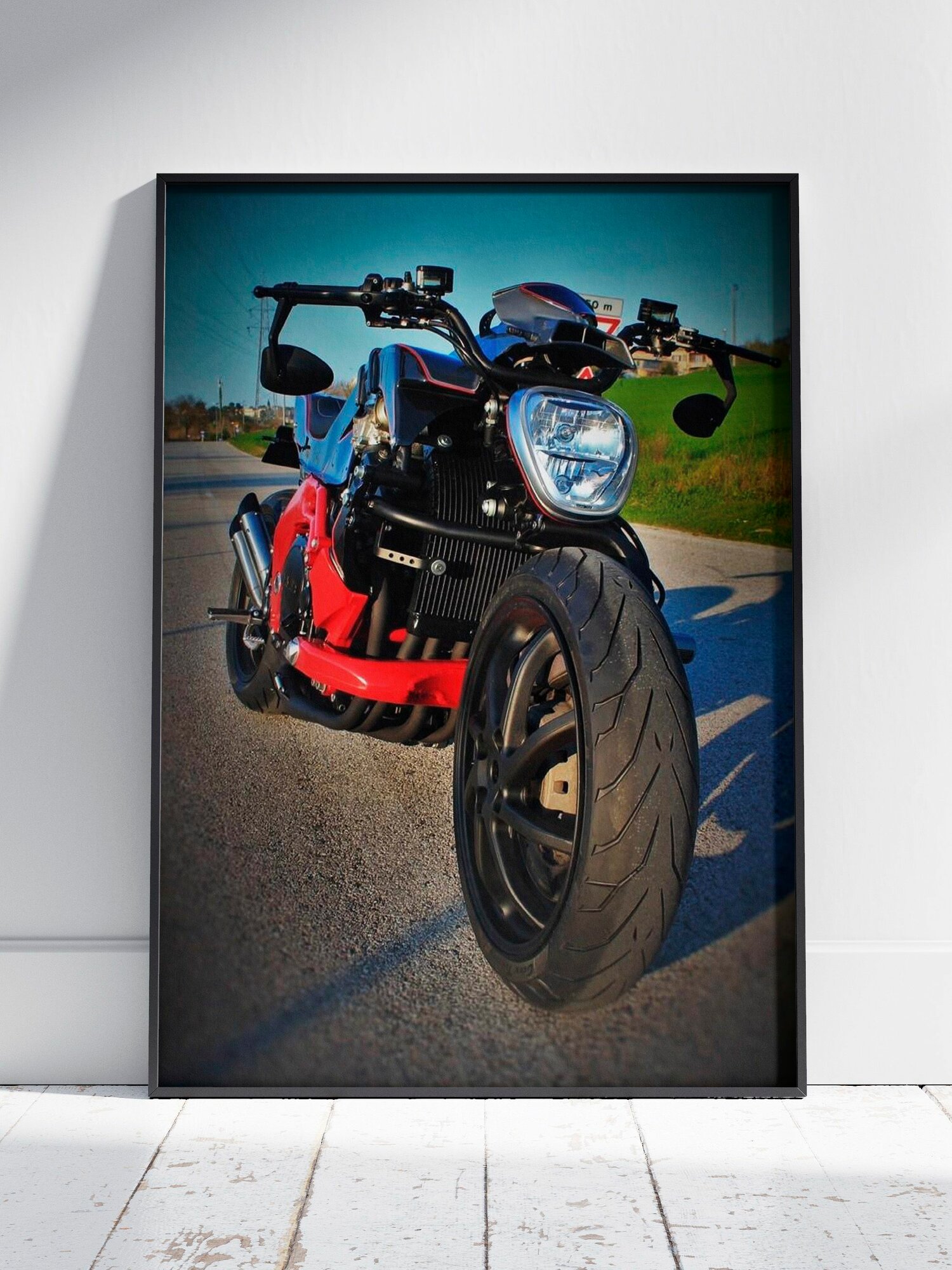 Плакат на стену для интерьера Транспорт и техника (Ямаха GTS1000 - Yamaha GTS1000 2) - Постер по машине формата A4 (21x30 см)