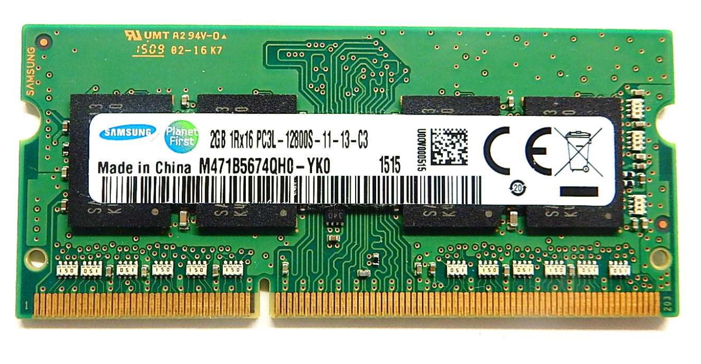 Оперативная память Samsung DDR3 PC3L 2GB, для ноутбуков (SO-DIMM)