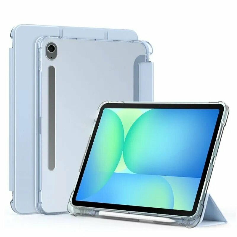 Умный чехол Для Samsung Galaxy Tab S10 FE , Galaxy Tab S9 FE 10,9 дюйма, S9 11 дюйма складывающийся стенд кожаный магнитный с карандашом держатель SM-X520/SM-X510 10,9", SM-X710 11" корпуса планшета