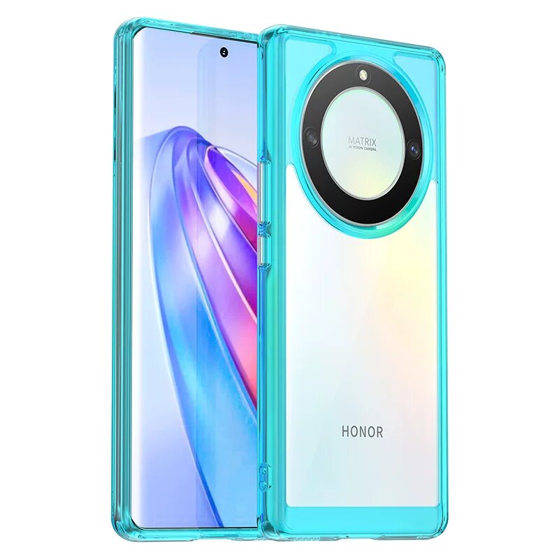 Чехол для Honor 50 Pro с полной защитой, прозрачно-голубой, ударопрочный дизайн для серии 50 Pro