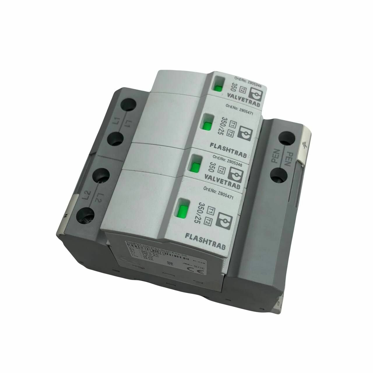 Комбинация разрядников типа 1+2 Phoenix contact 2905467 FLT-SEC-T1+T2-2C-350/25-FM, 1 шт