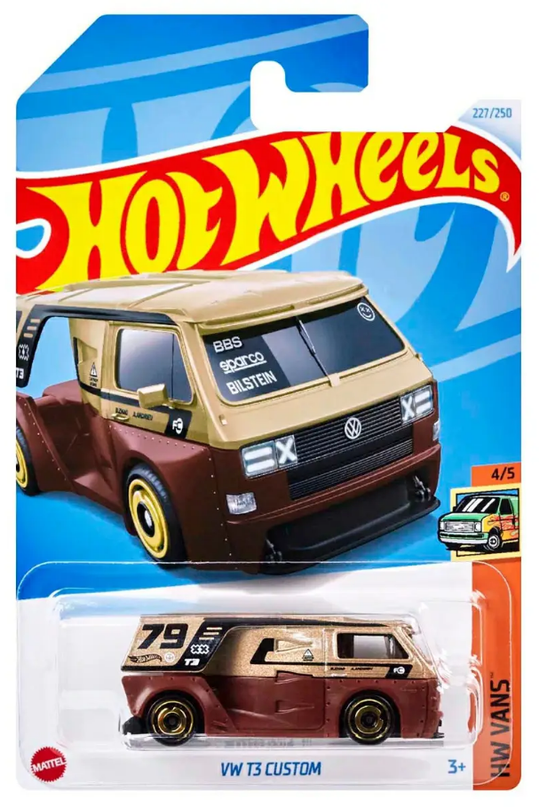 HRY57 Hot Wheels машинка металлическая игрушка коллекционная масштабная модель VW T3 Custom Кейс 2024